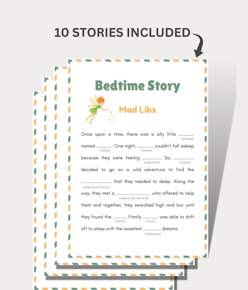 Mad Libs for Kids, Mad Libs Bundle, Bedtime Story for Kids, Bedtime ...