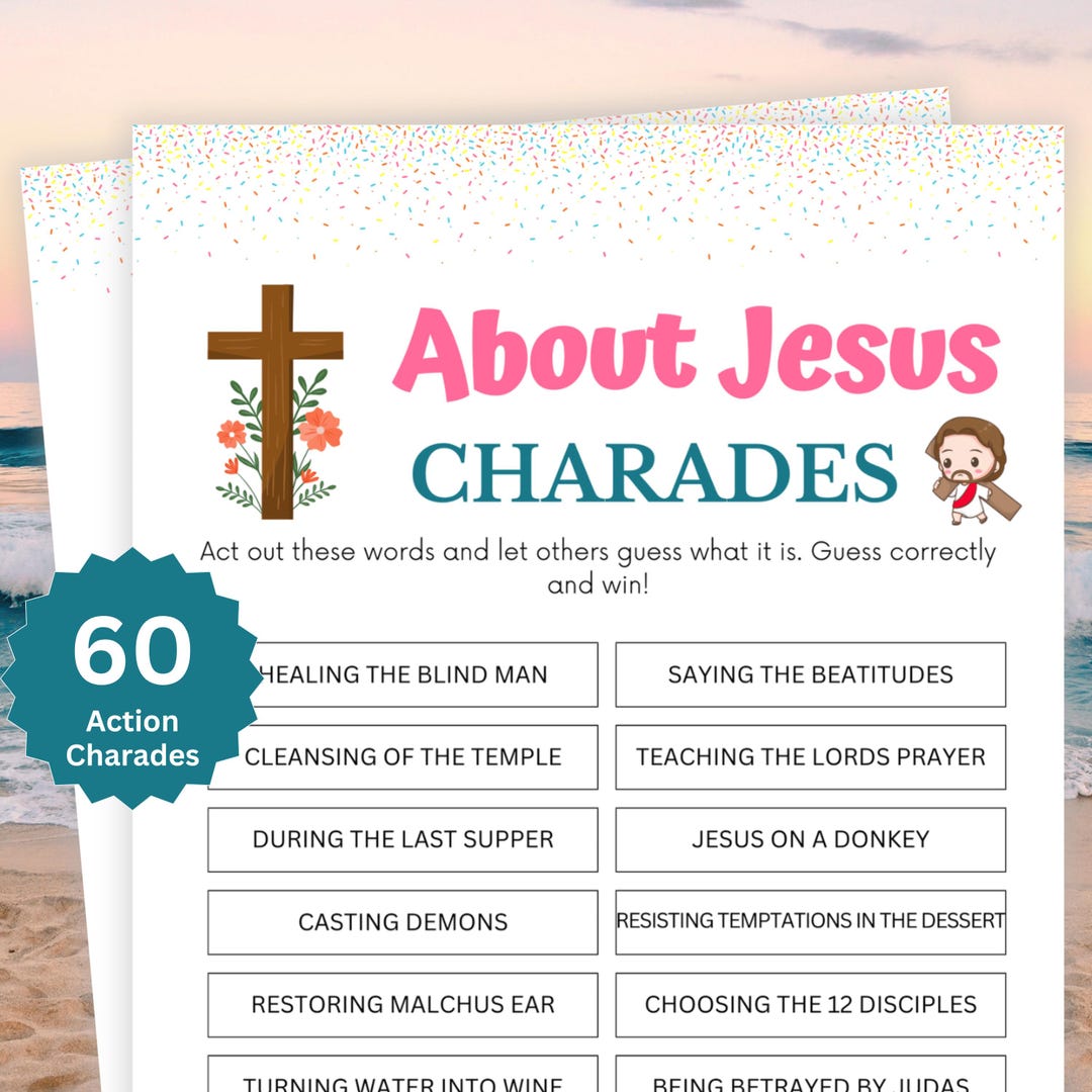 Bible Games, Bible Charades About Jesus, Bible Study Games, Bible Game ...