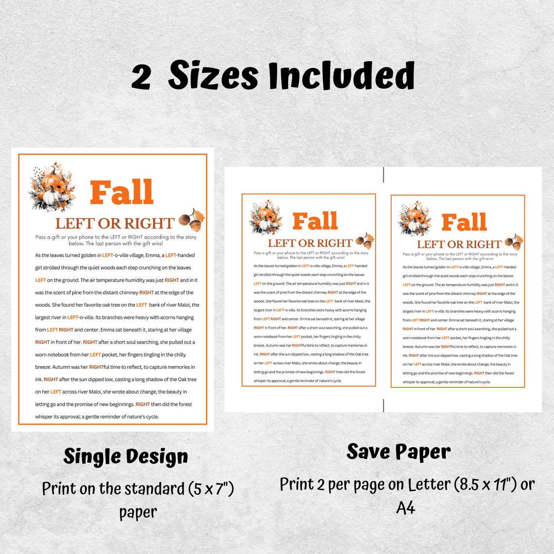 Fall Games, Left or Right, Fall Games for Kids, Fall Games for Adults ...