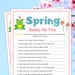 Spring Riddles, Spring Games, Spring School Game for Kids, Spring ...