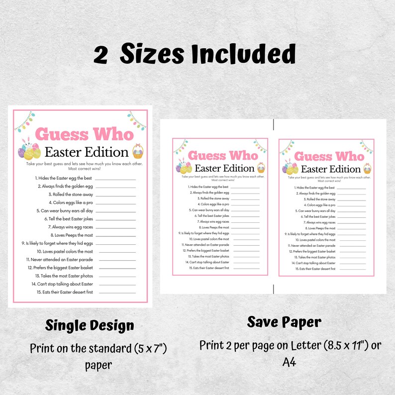 Easter Games, Easter Guess Who, Easter Party Games, Easter Games for ...