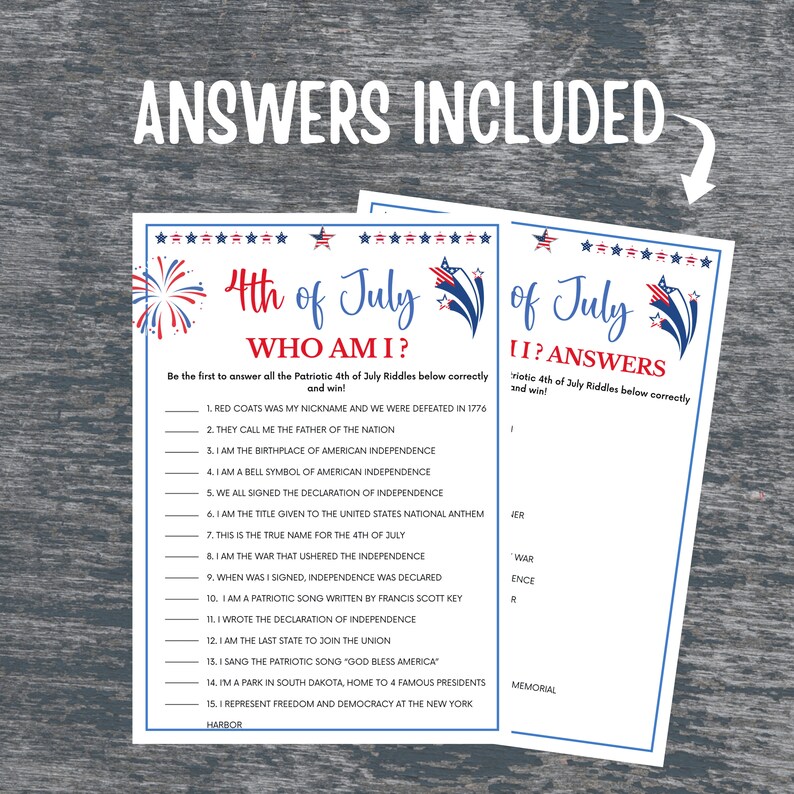 4th of July Games Bundle, 50 Game SUPER Bundle, Fourth of July Party ...