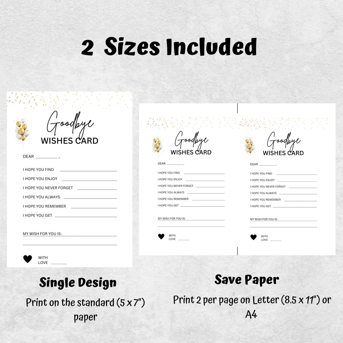 Goodbye Wishes Card, Going Away Party Games, Going Away Games, Farewell ...