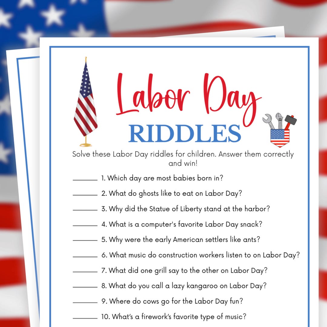 Labor Day Games, Riddles, Labor Day Party Games, Memorial Day Games ...