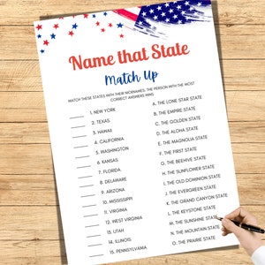 Memorial Day Game Name That State, Memorial Day Games for Kids ...