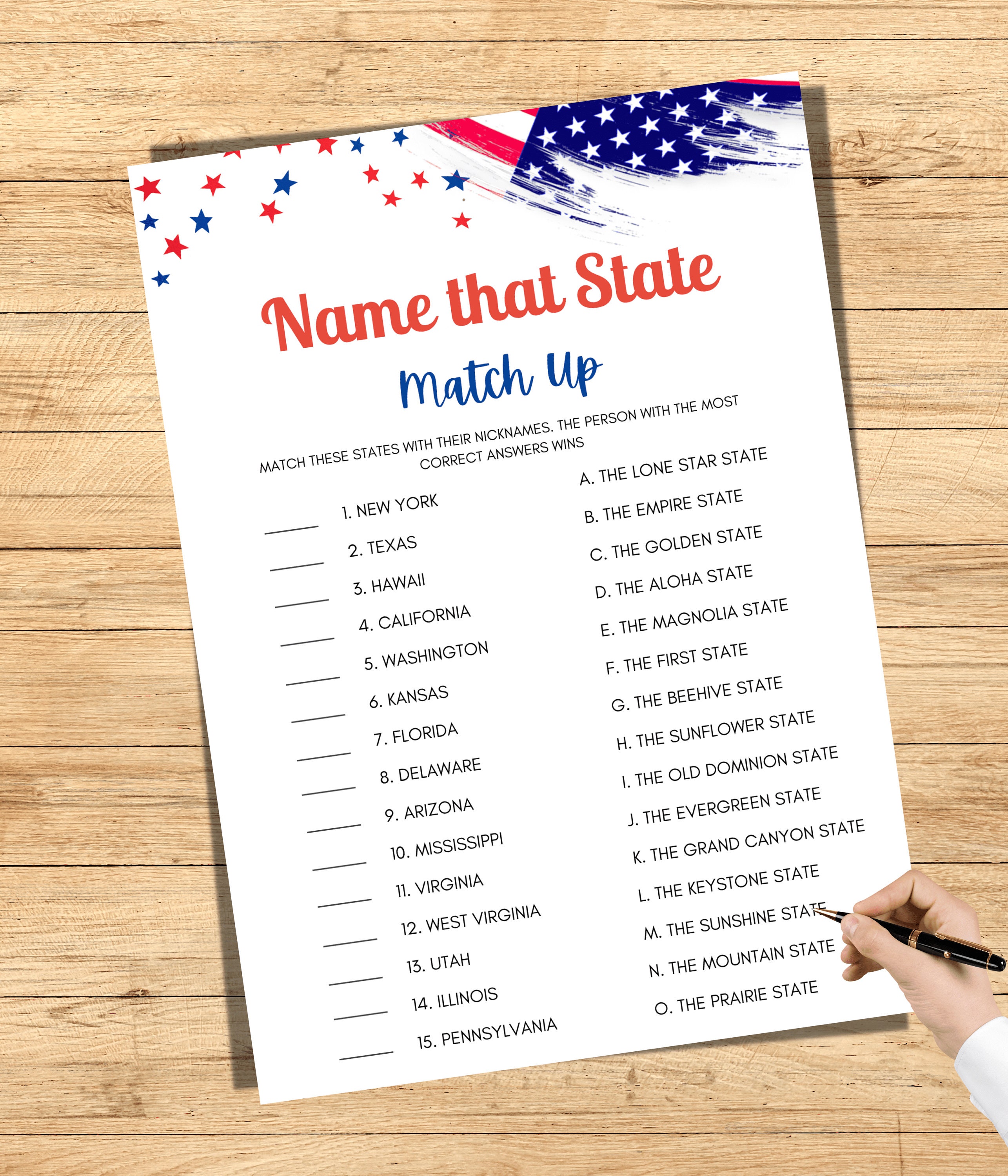 Memorial Day Game Name That State, Memorial Day Games for Kids ...