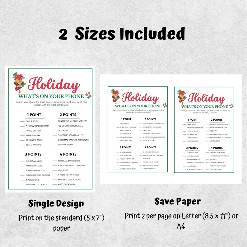 Holiday Games, Whats on Your Phone, Holiday Party Games, Office Holiday ...