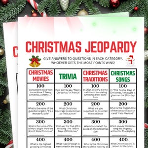 Christmas Games, Christmas Jeopardy, Christmas Trivia Game, Christmas ...
