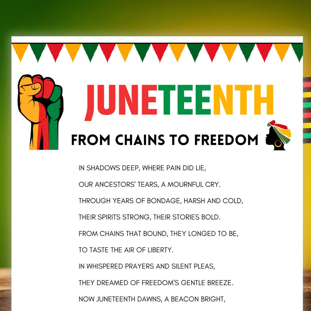 Juneteenth Poem, Juneteenth Games, African American Games, Black ...