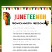 Juneteenth Games, Poem, Juneteenth Party Games, Black History Month ...