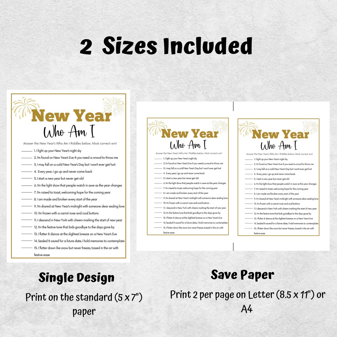 New Year Trivia, Who Am I, New Year Games, New Year Party Games, New ...