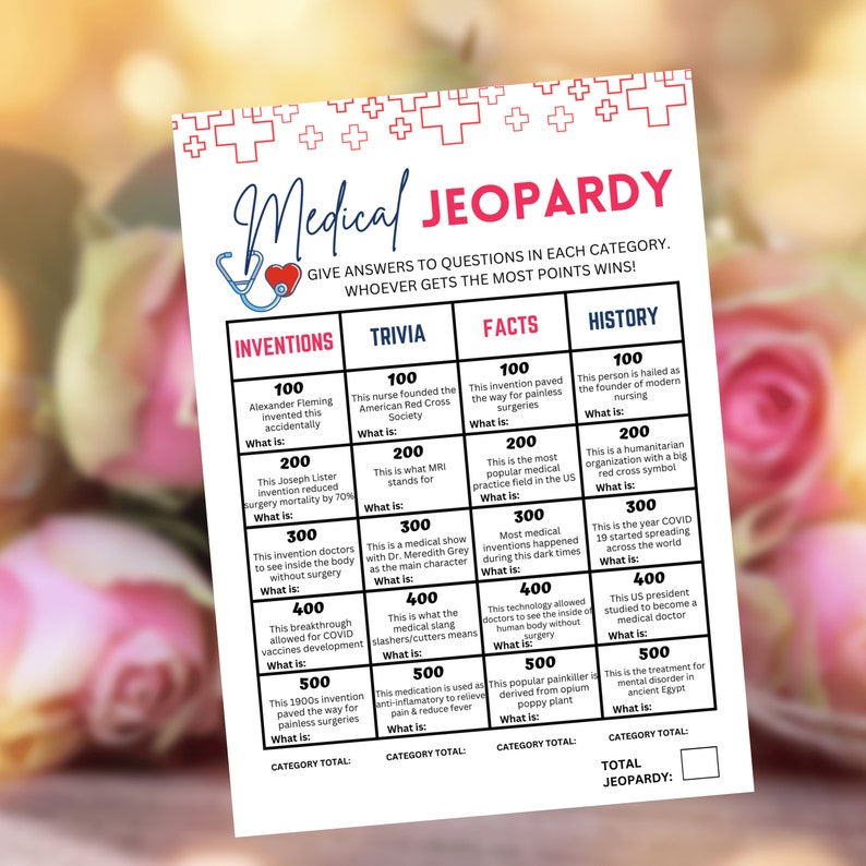 Medical Jeopardy, Medical Trivia Games, Medical Party Games for Doctors ...