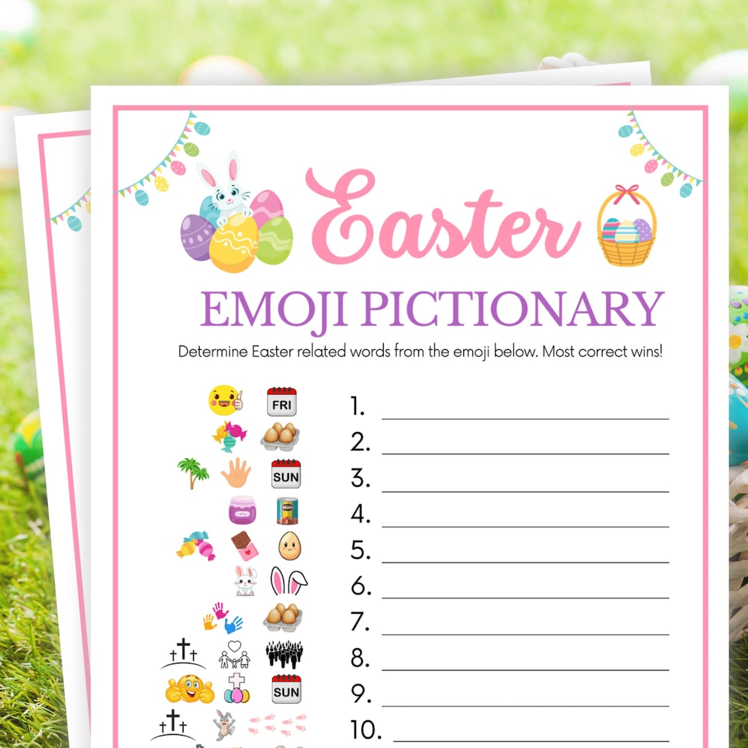 Easter Games, Emoji Pictionary, Easter Games for Kids, Bible Games ...