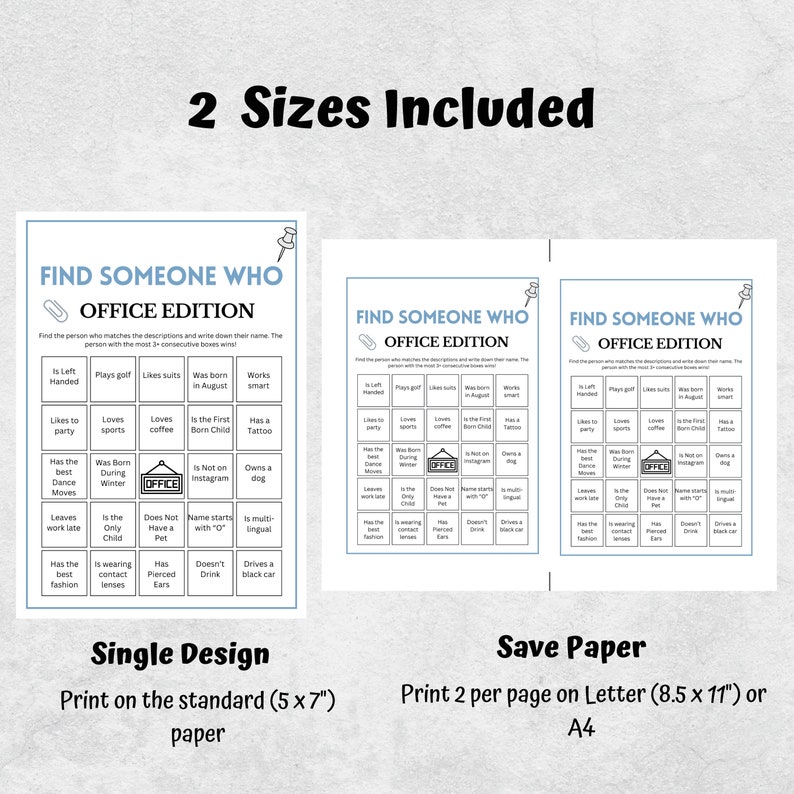 Office Party Games, Find Someone Who, Work Party Games, Staff ...