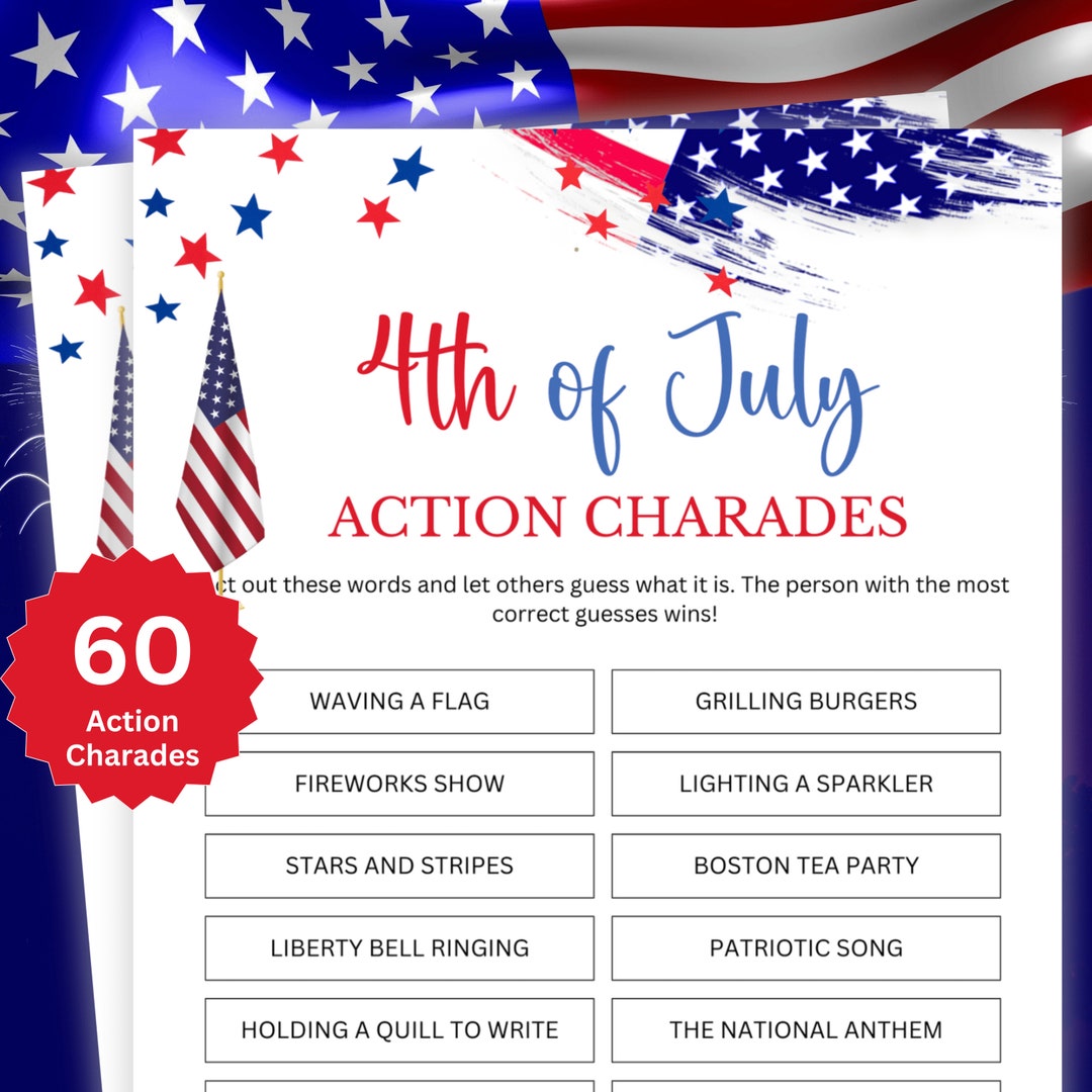 4th of July Games, Charades, Patriotic Games, Independence Day Games ...