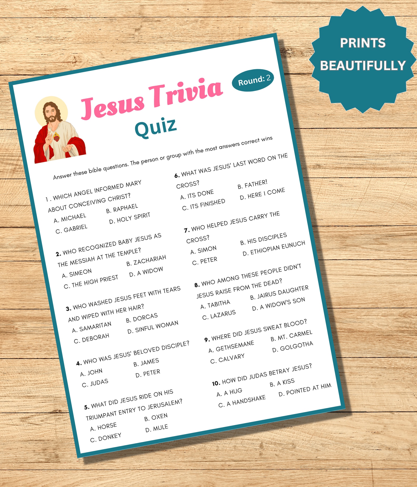 Bible Games, Jesus Trivia Quiz, Bible Games for Kids, Jesus Trivia ...