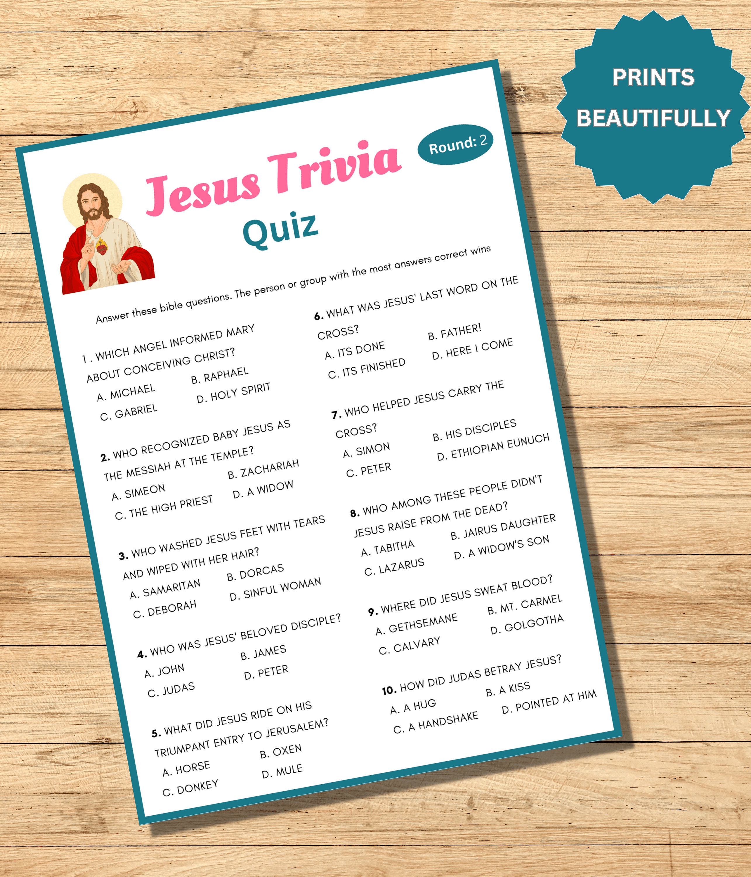 Bible Games, Jesus Trivia Quiz, Bible Games for Kids, Jesus Trivia ...