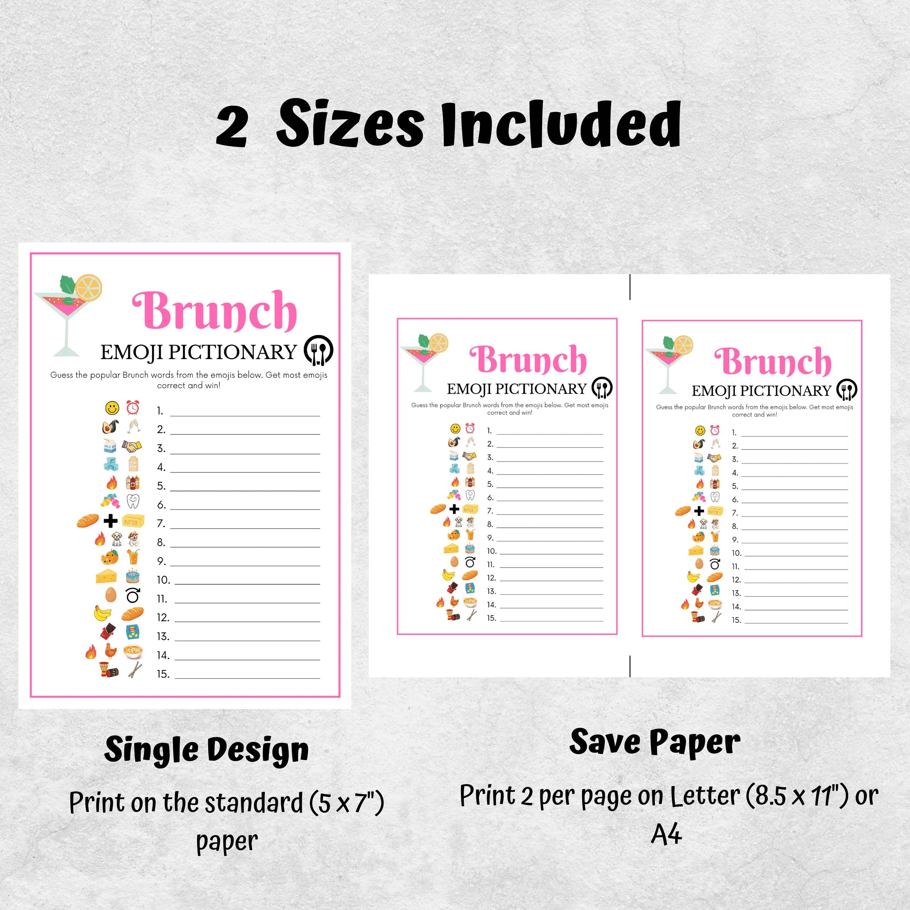 Brunch Party Games, Emoji Pictionary, Brunch Games, Brunch Birthday ...