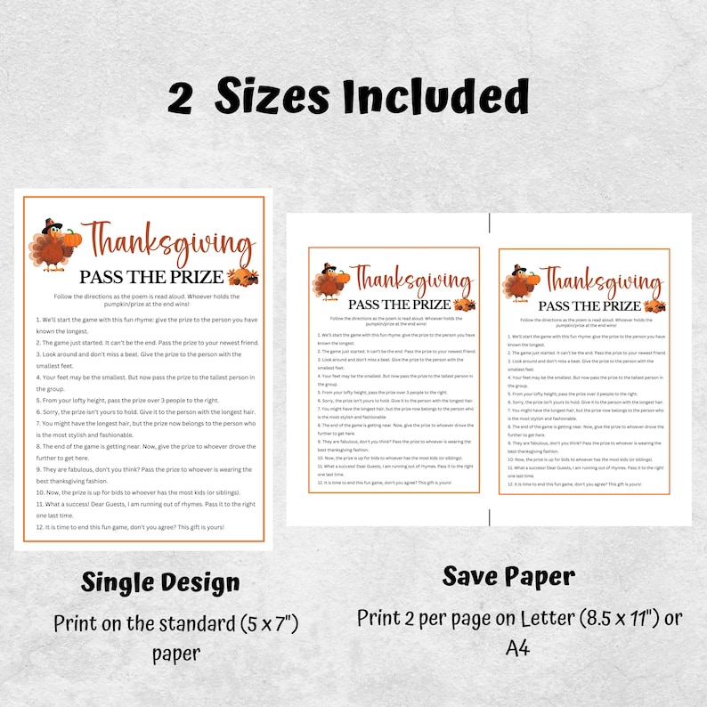 Thanksgiving Games, Pass the Prize, Thanksgiving Party Games ...