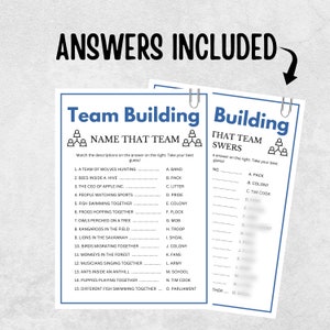 Team Building Games, Name That Team Trivia, Party Games for Workmates ...