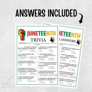 Juneteenth Games, Juneteenth Trivia Quiz, Black History Games ...