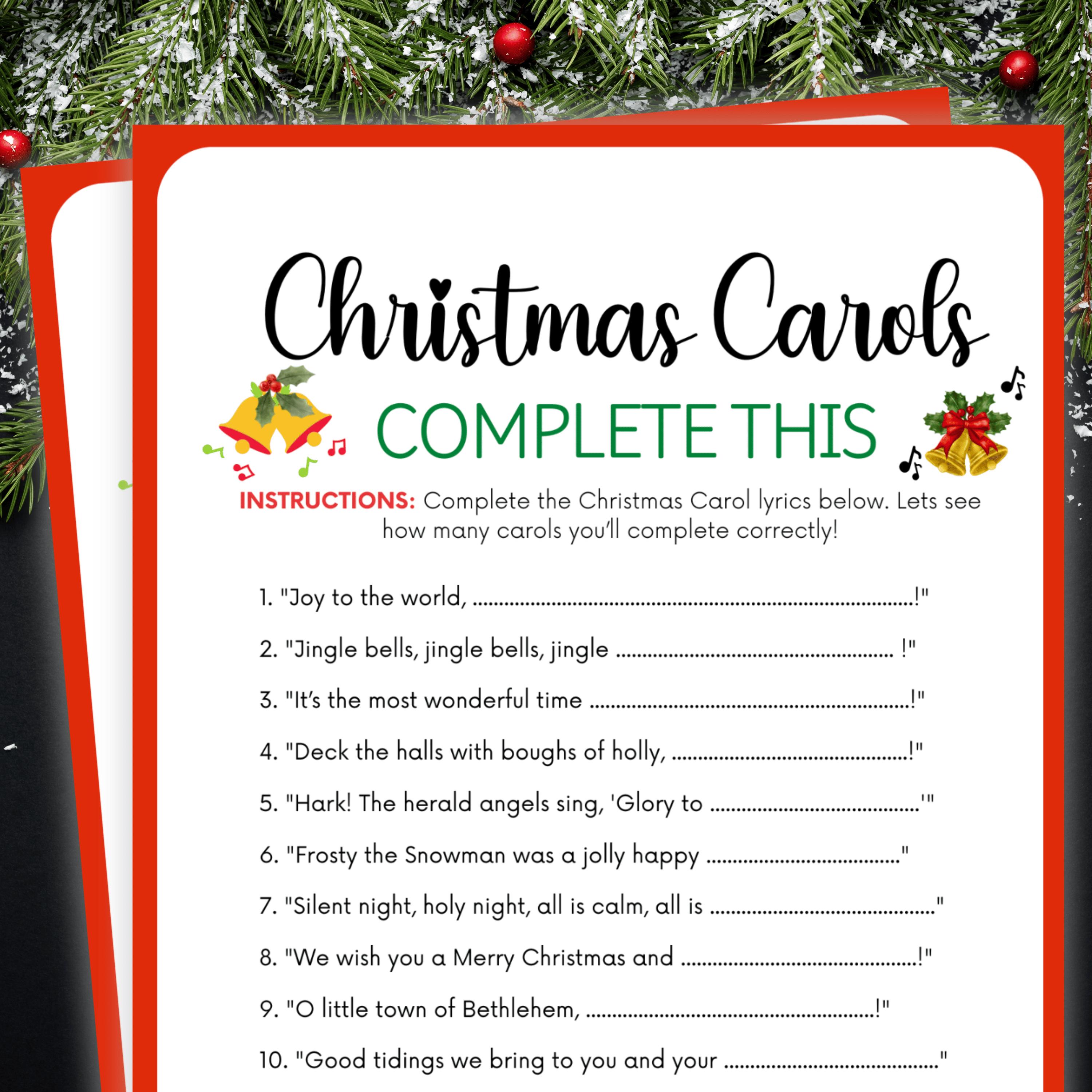 Chritmas Games, Christmas Carols Trivia, Christmas Trivia, Holiday ...