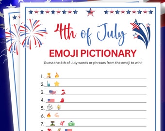 4th of July Emoji Pictionary 4th of July Emoji Game 4th of July Games ...