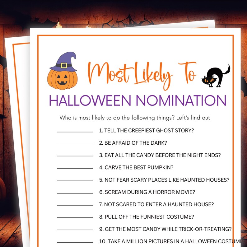 Halloween Games, Most Likely To, Halloween Party Games, Halloween Games ...