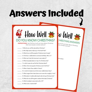 Christmas Games, How Well Do You Know Christmas?, Christmas Party Games ...