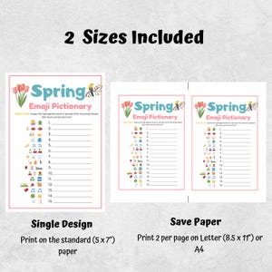 Spring Games, Spring Emoji Pictionary, Spring Party Games, Spring Games ...