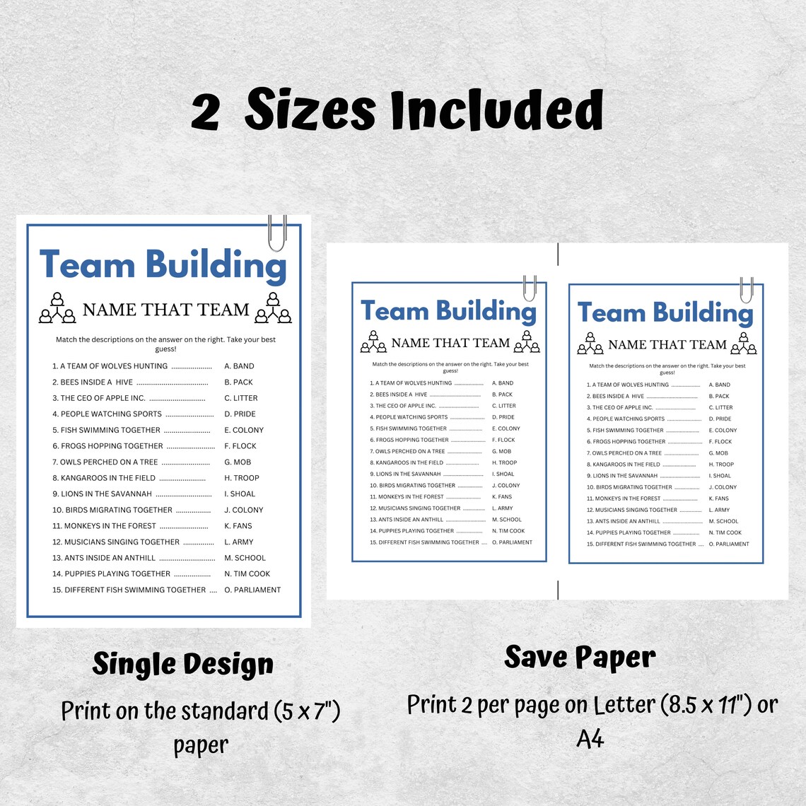 Team Building Games, Name That Team Trivia, Party Games for Workmates ...