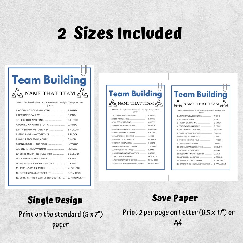 Team Building Games, Name That Team Trivia, Party Games for Workmates ...