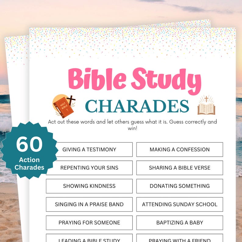 Bible Games, Bible Study Charades, Bible Games for Kids & Adults ...