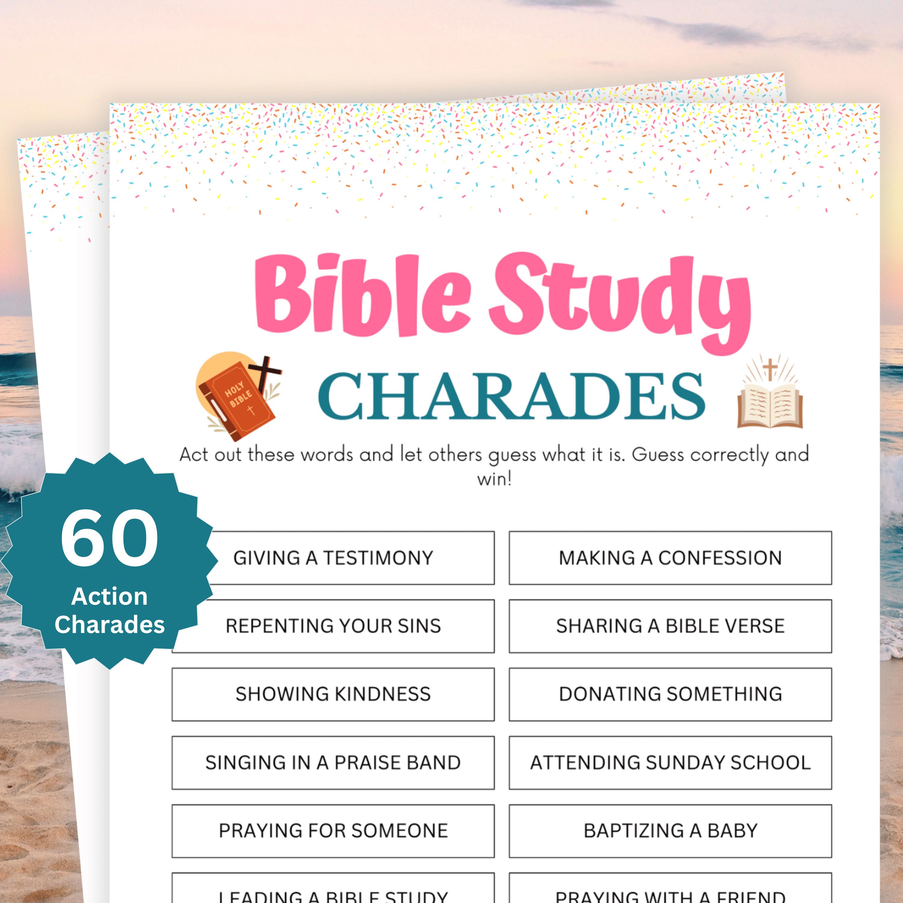 Bible Games, Bible Study Charades, Bible Games for Kids & Adults ...