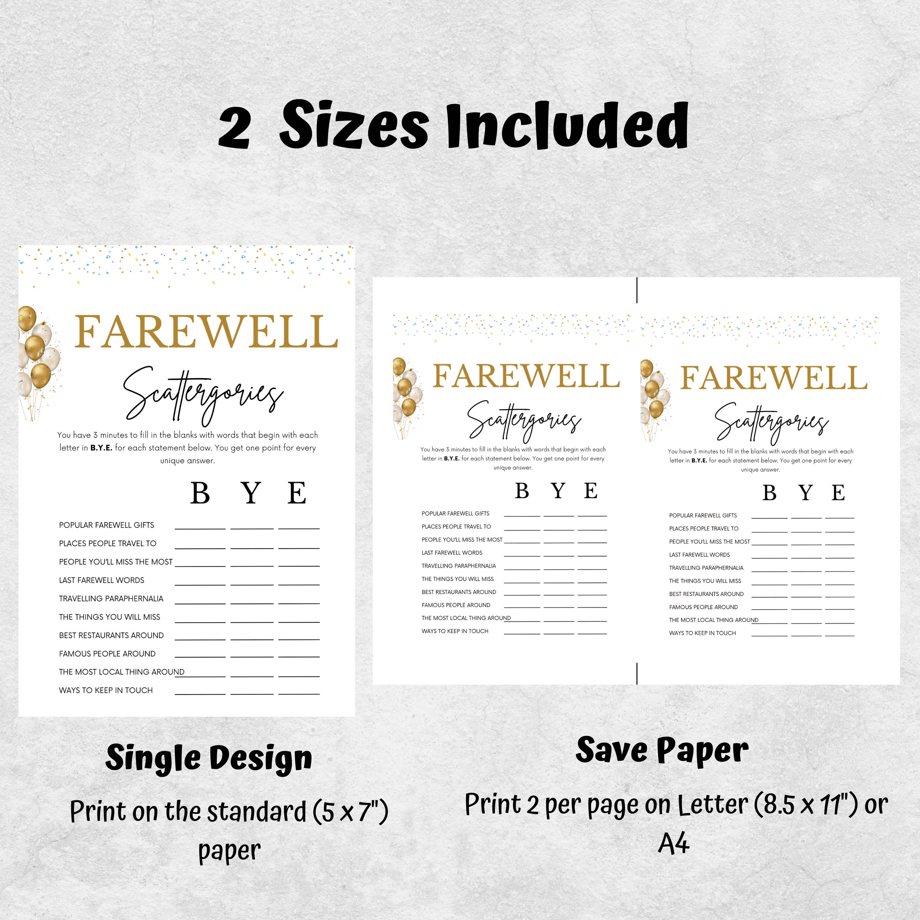 Farewell Party Games, Scattergories, Farewell Games, Farewell Party ...