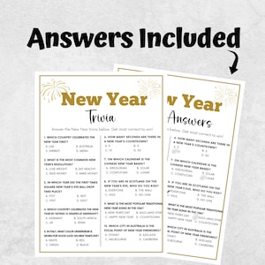 New Year Trivia, New Year Games, New Year Party Games, New Year's Eve ...