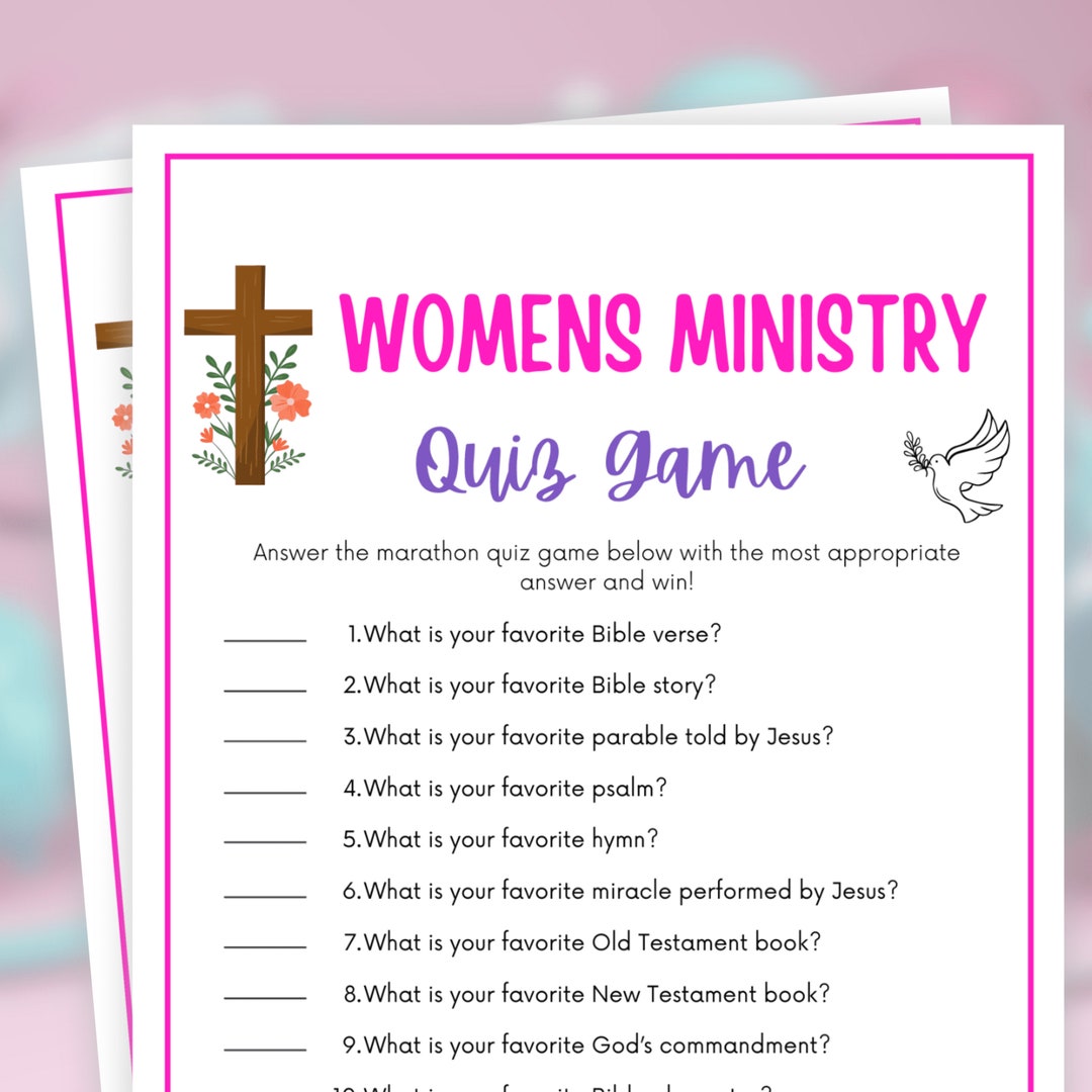 Womens Ministry Games, Quiz Game, Bible Games, Womens Ministry Trivia ...