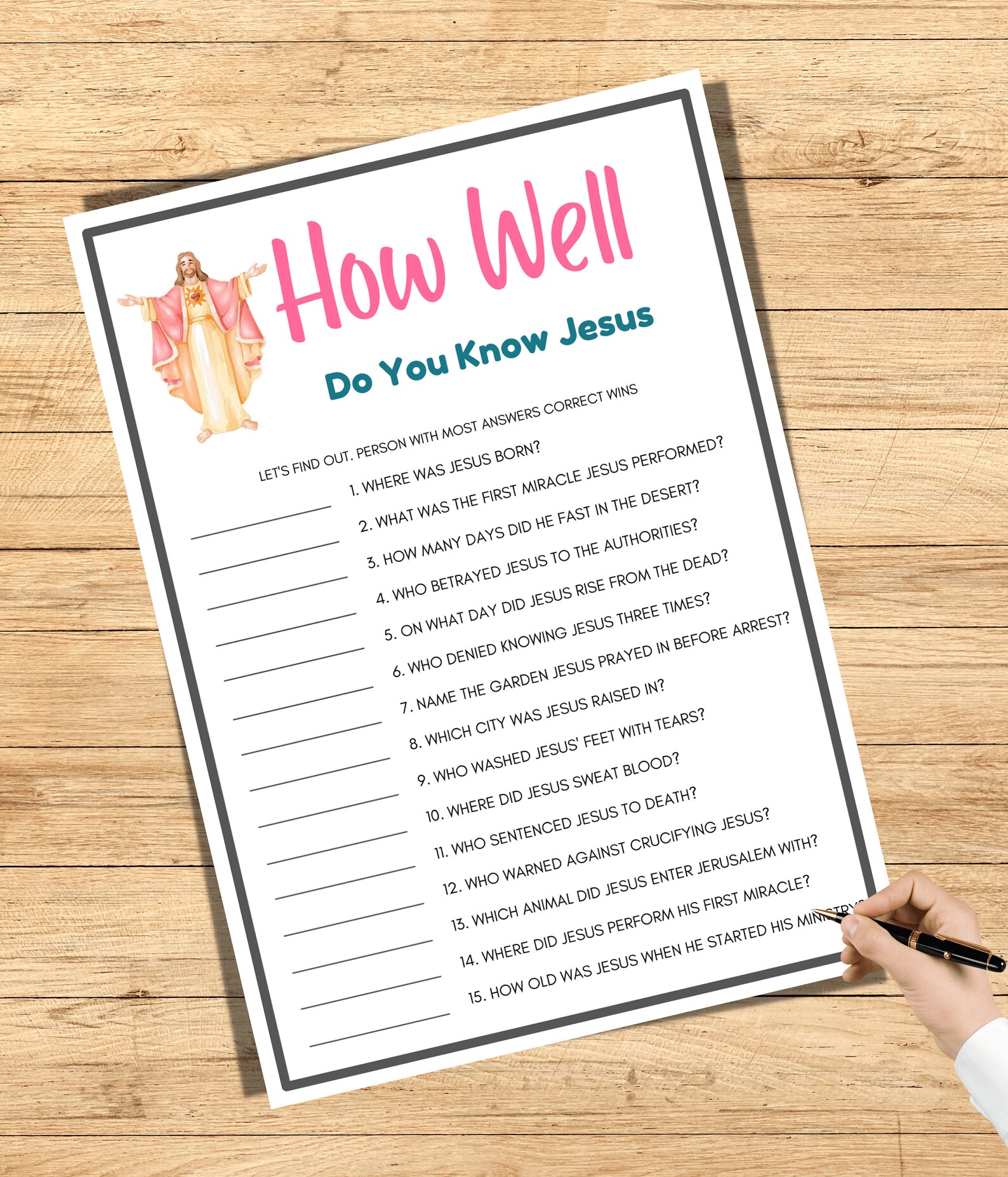 Bible Games, How Well Do You Know Jesus Game, Bible Games for Kids ...