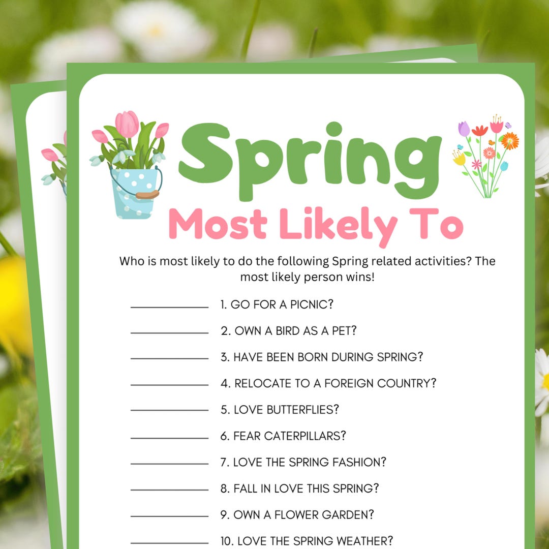 Spring Who Am I Game, Who Am I Riddles, Fun Spring Game for Kids and ...
