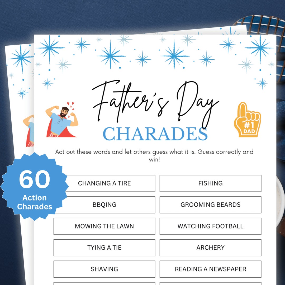 Fathers Day Games, Charades, Fathers Day Party Games, Games for Dads ...