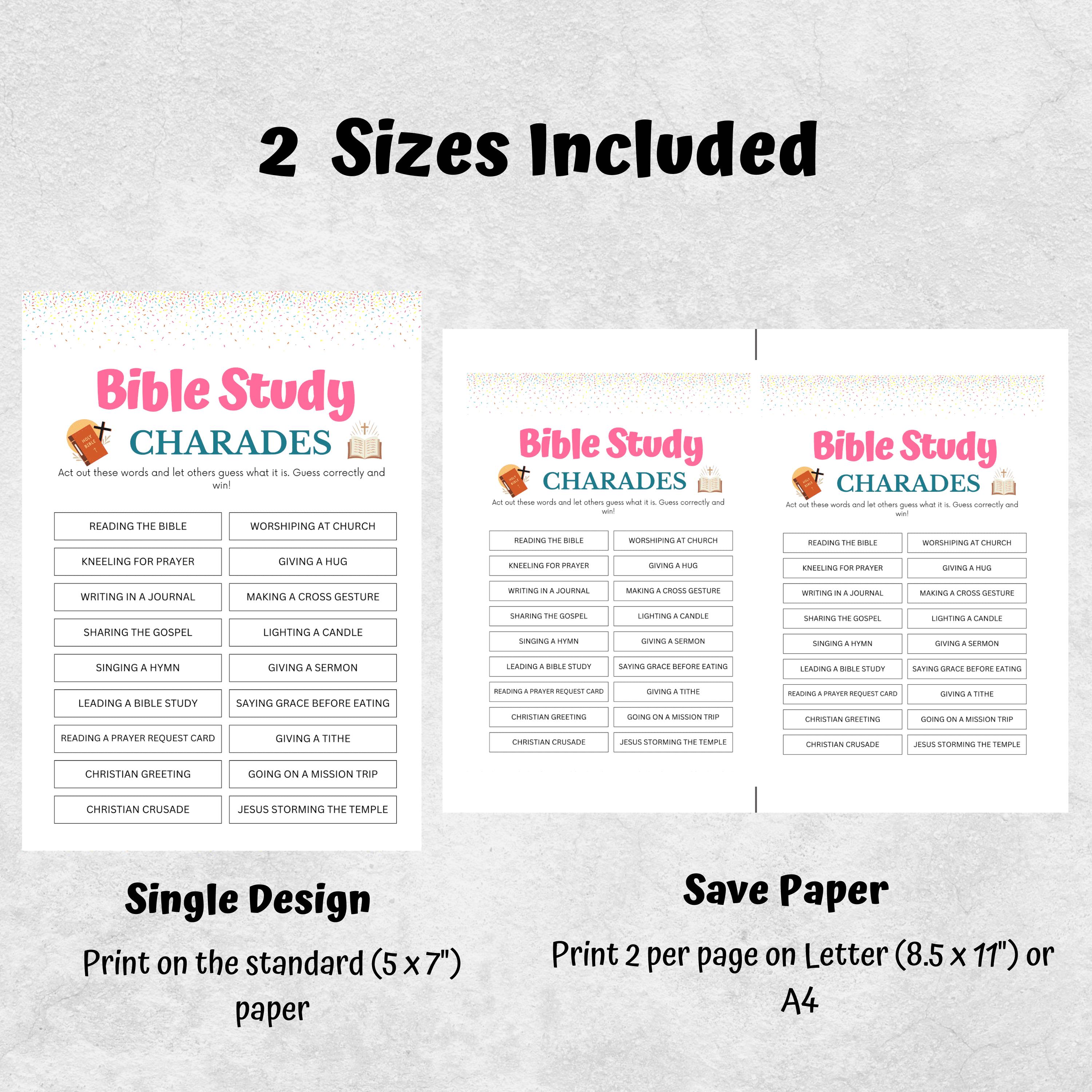 Bible Games, Bible Study Charades, Bible Games for Kids & Adults ...