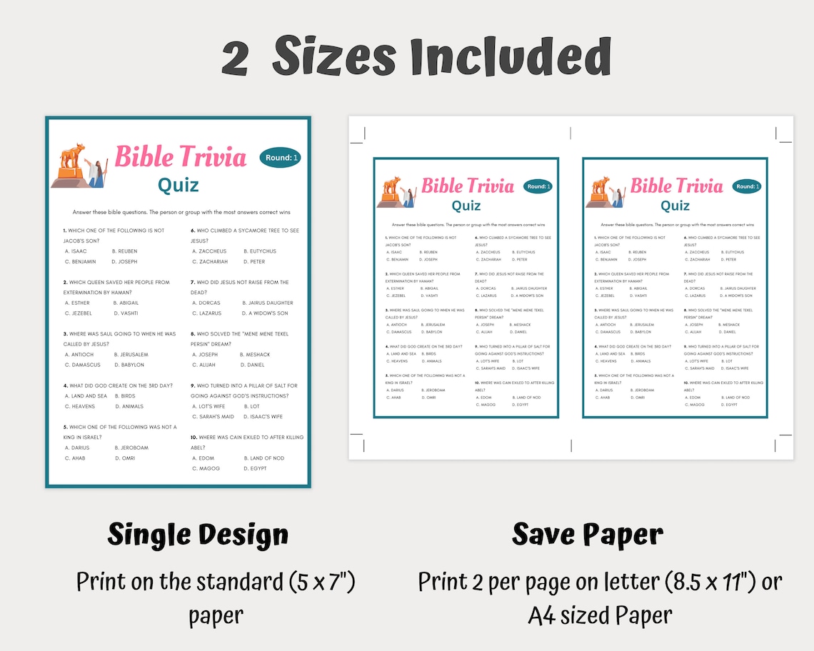Bible Games, Trivia Bundle, Womens Ministry Games, Bible Games for Kids ...