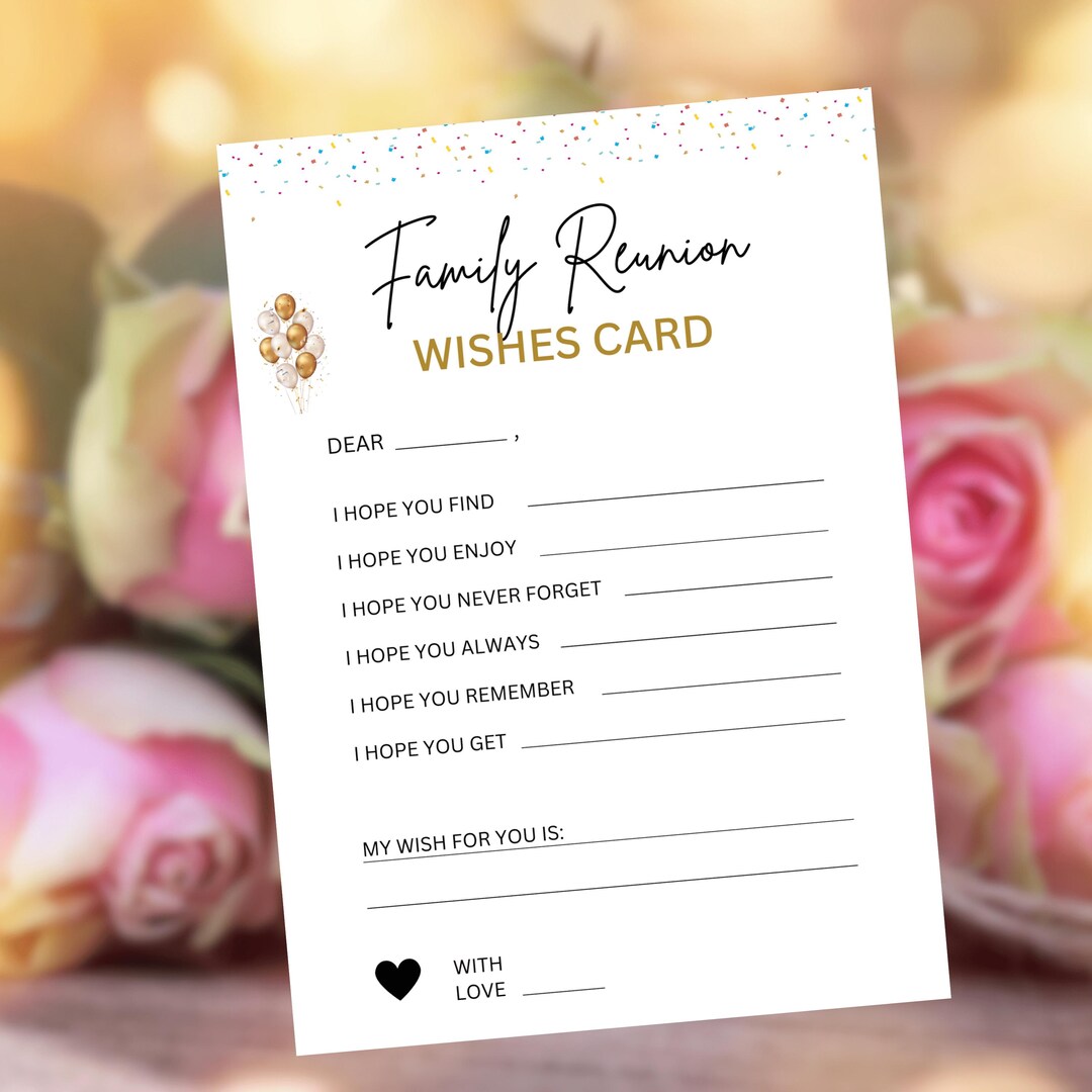 Family Reunion Wishes Card, Family Reunion Games, Family , Family Games ...