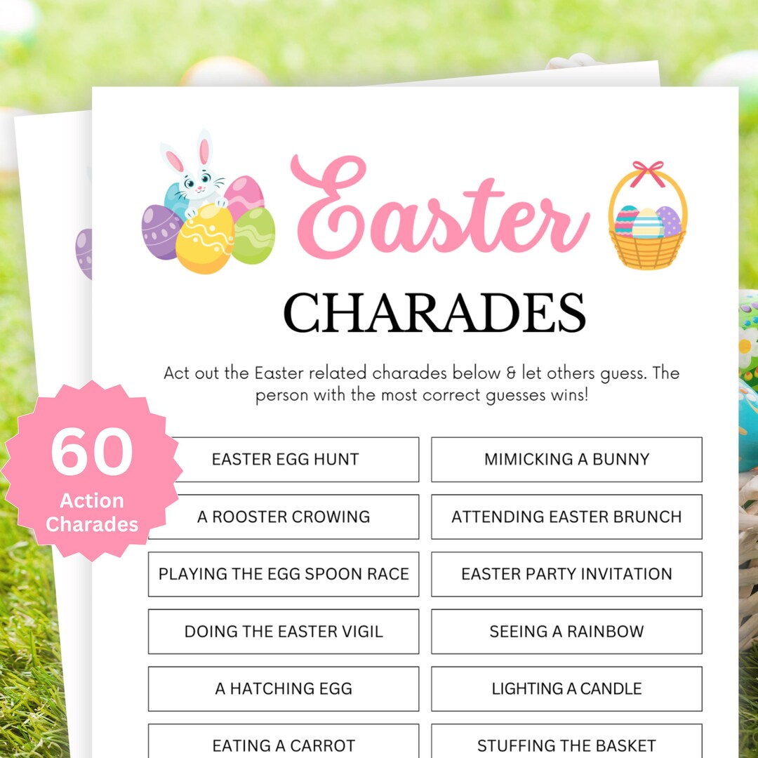 Easter Games, Charades, Easter Party Games, Bible Games, Womens ...