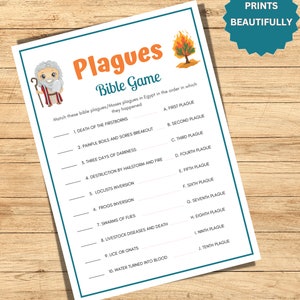 Bible Games, Bible Plague Matching, Bible Games for Kids and Adults ...