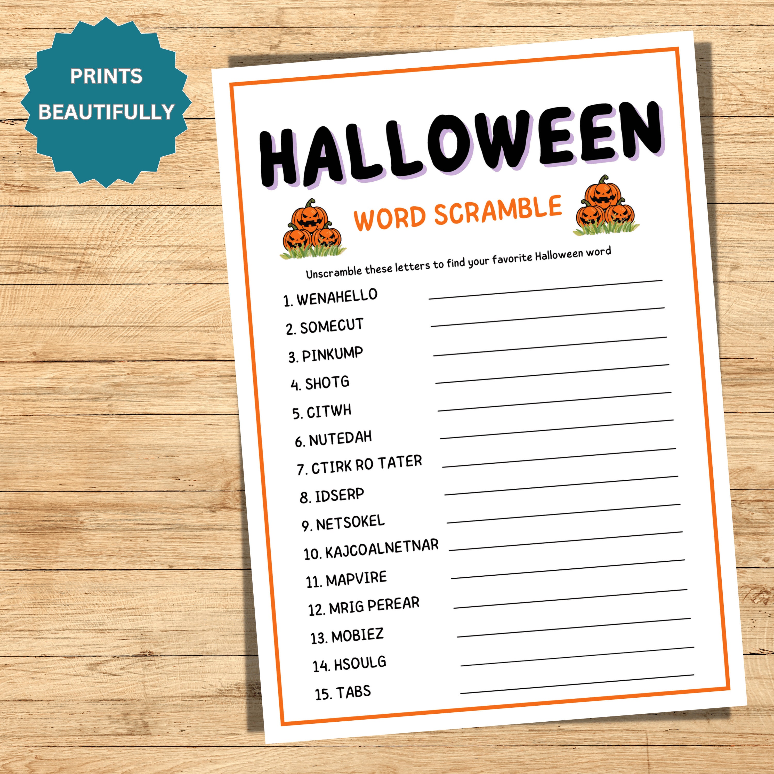 Halloween Games Printable Halloween Party Games for Kids and Adults ...