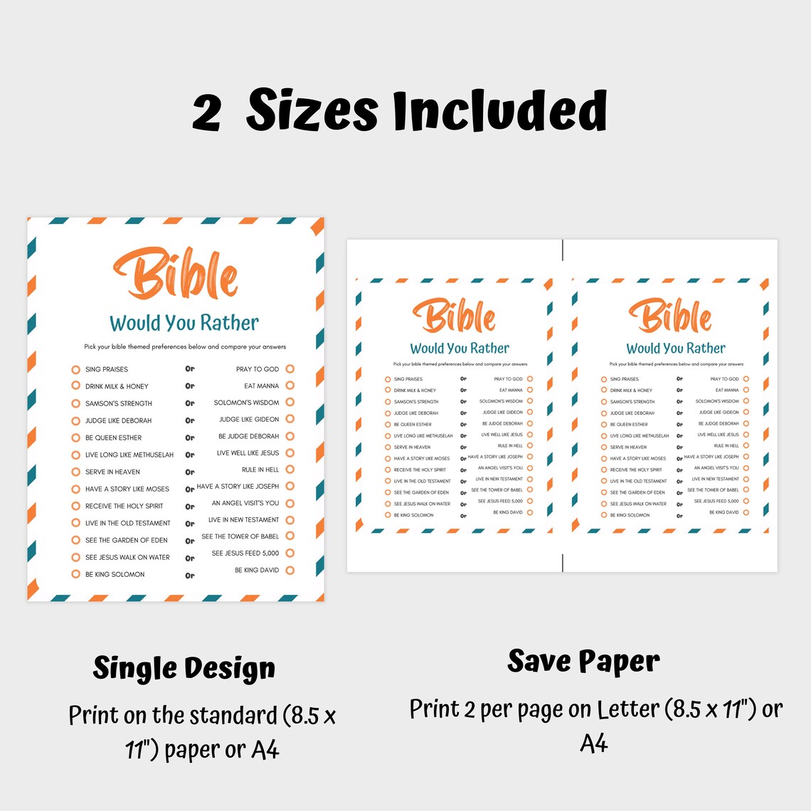 Bible Games, Would You Rather, Bible Games for Kids, Bible Games for ...