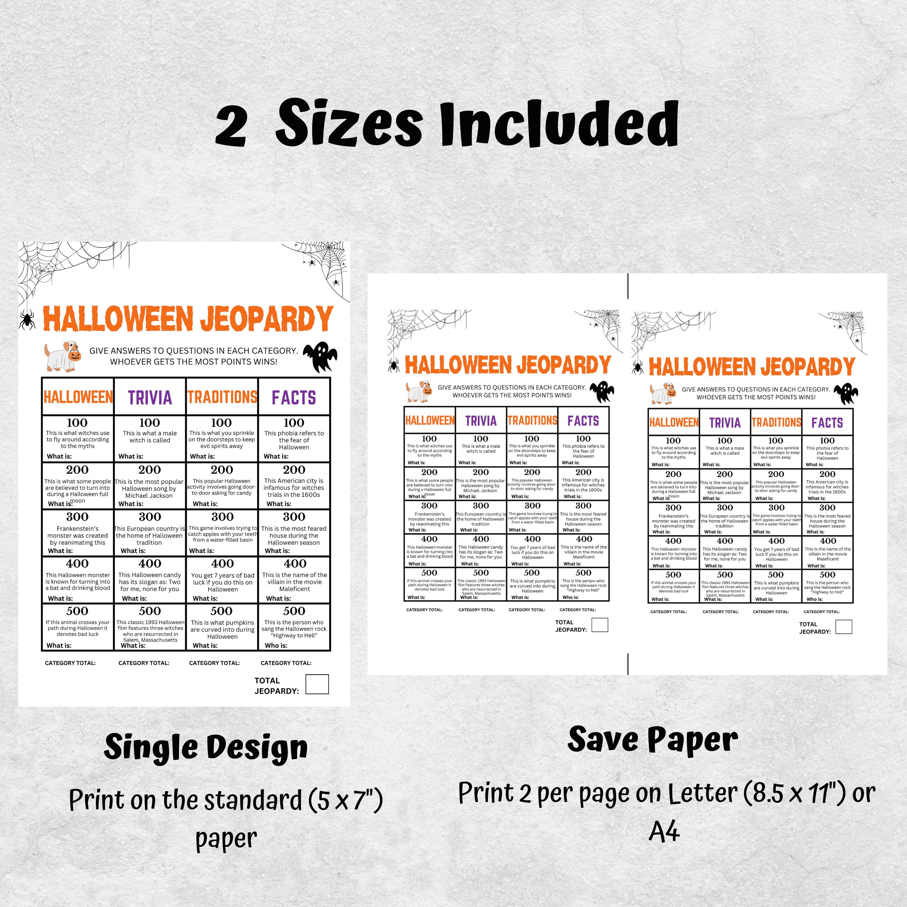 Halloween Games, Jeopardy, Halloween Trivia, Halloween Party Games ...