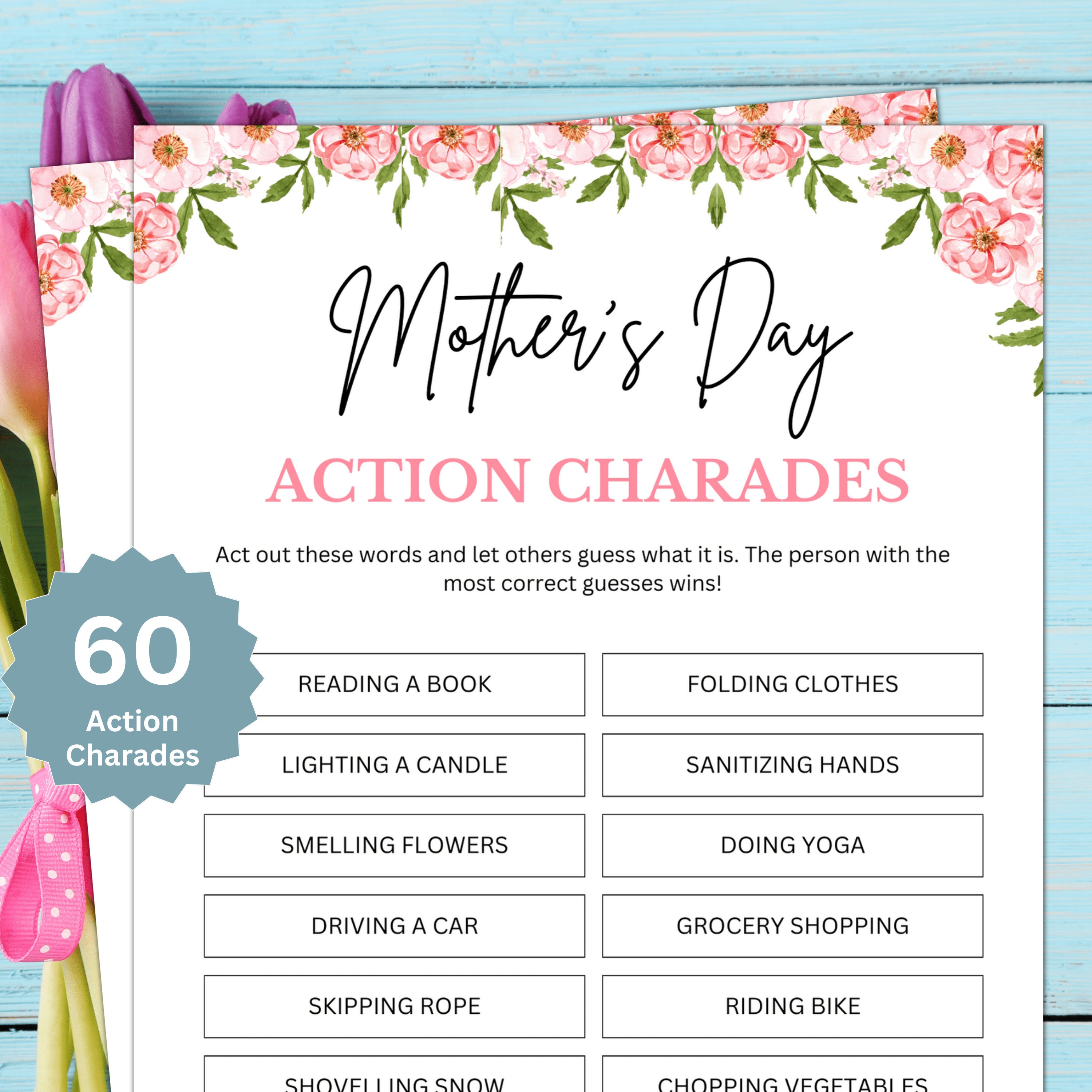 Mothers Day Games, Charades, Mothers Day Party Games for Kids, Adults ...