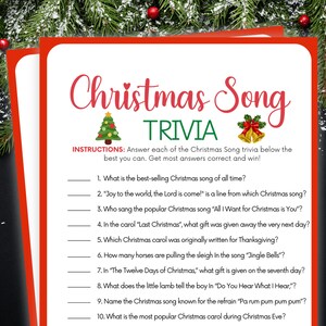 Party, Christmas Song Trivia, Christmas Games, Printable Christmas ...